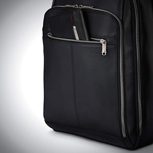 Samsonite Classic Leather Backpack, Black, One Size