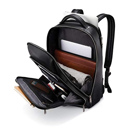 Samsonite Classic Leather Backpack, Black, One Size