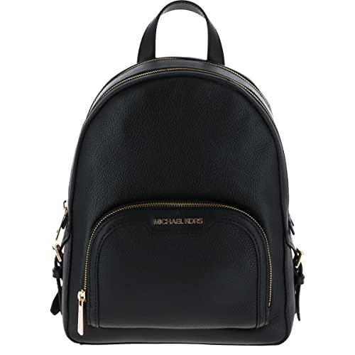 Michael Kors Jaycee Backpack Black Medium Leather, Black