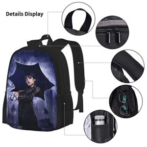 Wednesday Addams Dance Backpacks Set for Boys Girls Backpack with Lunch Box Lunch Bag Pencil Case Pencil Bag