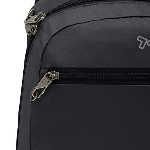 Travelon Anti-theft Packable Backpack, Black, Open 10.5 x 17 x 6 Packed 10.5 x 6 x 1