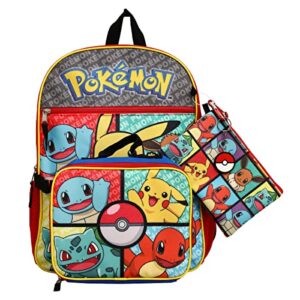 pokemon starter characters 5-piece backpack set