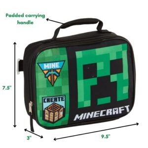 RALME Minecraft Backpack with Lunch Box Set for Boys & Girls, 16 inch, Value Bundle