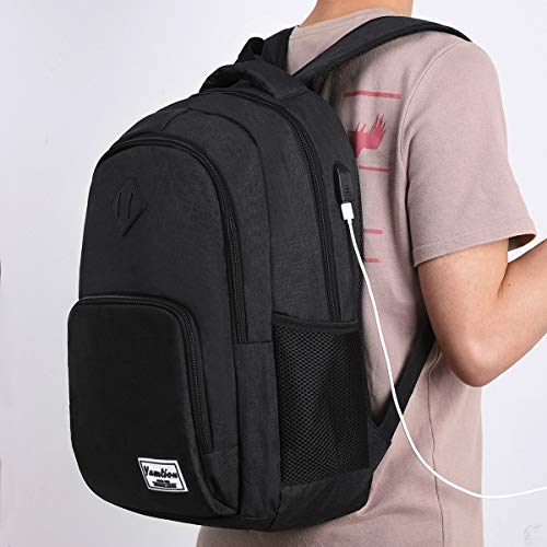 YAMTION Backpack for Men and Women,School Backpack for Teenager,15.6 inch Laptop Bookbag with USB Charging port for Business Work College Travel Trip