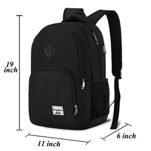 YAMTION Backpack for Men and Women,School Backpack for Teenager,15.6 inch Laptop Bookbag with USB Charging port for Business Work College Travel Trip