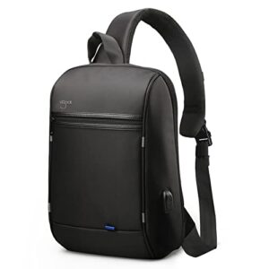 vgoal sling backpack men’s chest bag shoulder crossbody sling backpack for men with usb charging port