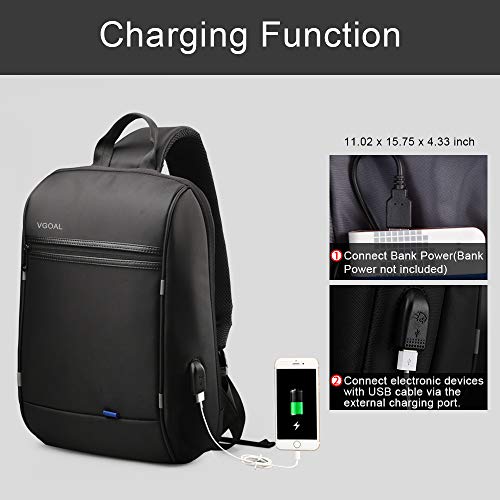 VGOAL Sling Backpack Men'S Chest Bag Shoulder Crossbody Sling Backpack for Men with USB Charging Port