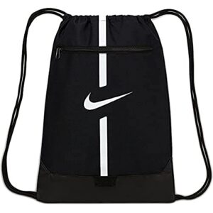 nike men’s acdmy sp21 sportbag, black/black/white, one size