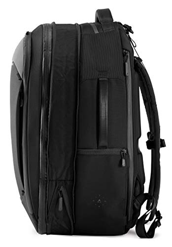 Nomatic Navigator Travel Backpack 32L W/ 9L Built-In Expansion | Anti-Theft Carry-On Size for Travel | 16" Laptop Compartment, Water Resistant Travel Pack, Weekender Bag for Men & Women, Black