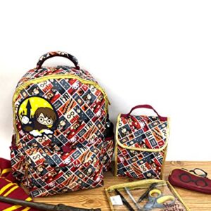 Harry Potter Girls Boys Teen 5 piece Backpack and Snack Bag School Set