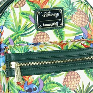 Loungefly Disney Lilo & Stitch Hawaiian Pineapple All Over Print Mini Backpack