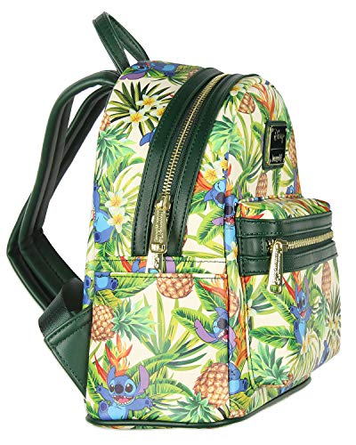 Loungefly Disney Lilo & Stitch Hawaiian Pineapple All Over Print Mini Backpack