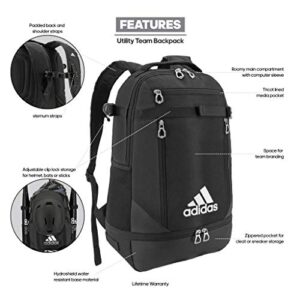 adidas Unisex Utility Team Backpack, Black/Silver, ONE SIZE