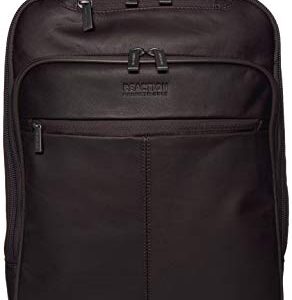 Kenneth Cole Reaction Manhattan Commuter Slim Backpack 16" Laptop Computer & Tablet Travel, Business, Work, School Bookbag, Brown, Colombian Leather