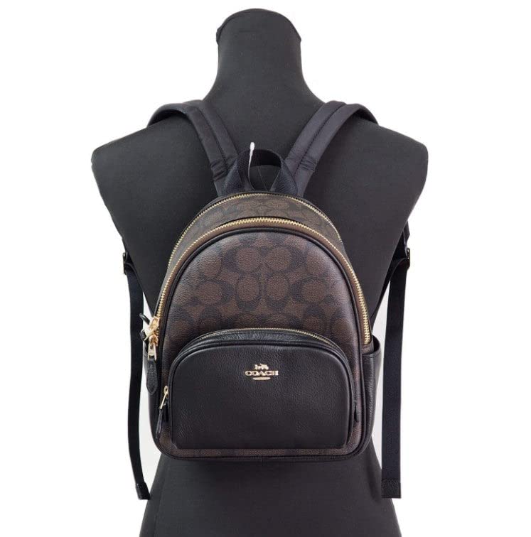 Coach Mini Court Backpack (IM/Brown/Black)