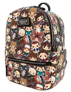 loungefly stranger things baby characters chibi all over print mini backpack