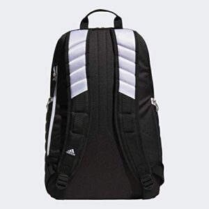 adidas Tour Tennis Racquet Backpack, Black/White/Silver Metallic, One Size