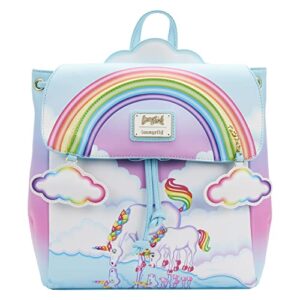 loungefly lisa frank unicorn reflection mini backpack