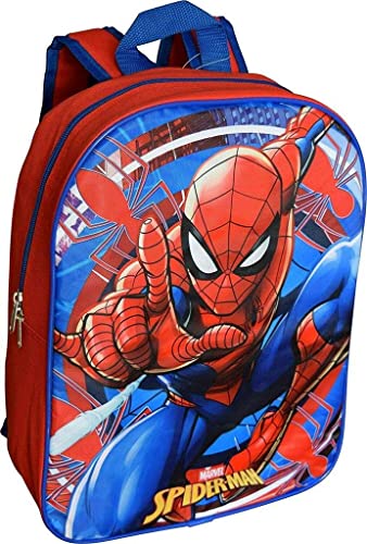 Ruz Spiderman 15" School Bag Backpack (Red-Blue)