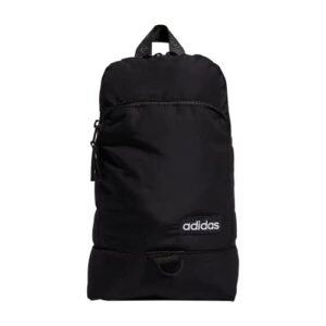 adidas women’s essentials convertible crossbody sling bag, black, one size