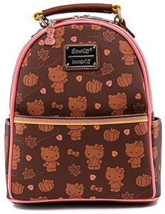 loungefly sanrio hello kitty pumpkin spice adult womens convertible mini backpack purse