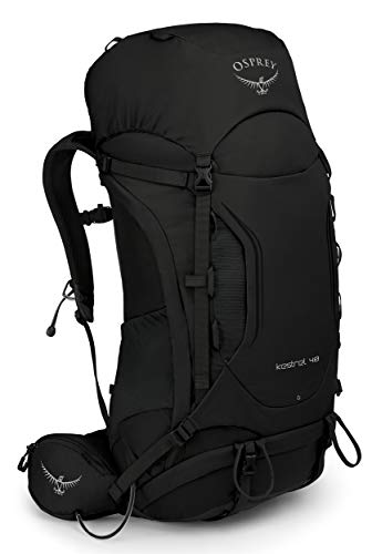 Osprey Kestrel 48 Men's Backpacking Backpack, Black, Medium/Large