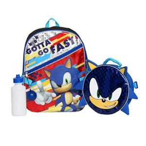 boys 4pc sonic the hedgehog licensed backpack and lunch set