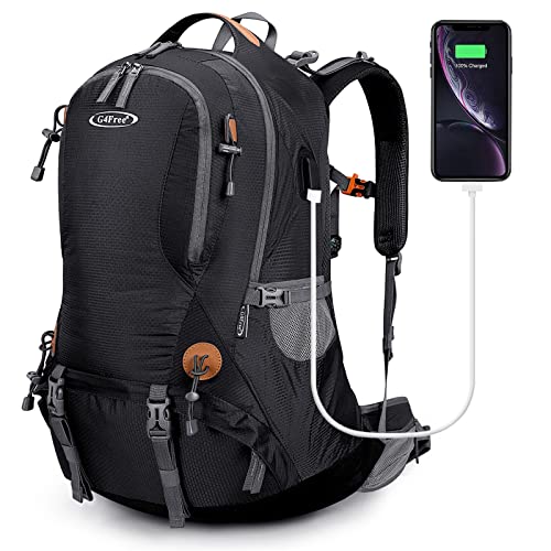 G4Free 50L Hiking Backpack Waterproof Daypack Outdoor Camping Climbing Backpack with Rain Cover for Men Women