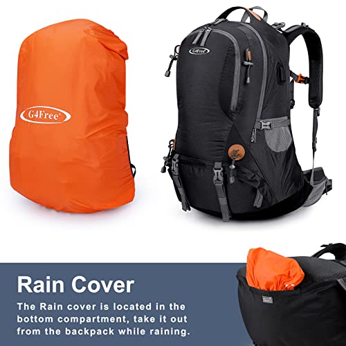 G4Free 50L Hiking Backpack Waterproof Daypack Outdoor Camping Climbing Backpack with Rain Cover for Men Women