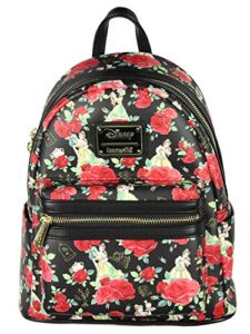 loungefly disney beauty and the beast belle roses mini backpack