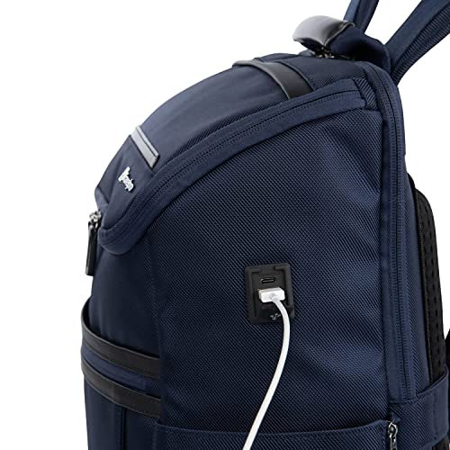 Travelpro Crew Executive Choice 3 Medium Top Load Backpack fits up to 15.6 Laptops and Tablets, USB A and C Ports, Men and Women, Patriot Blue