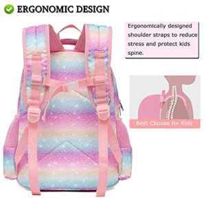 Backpack for Girls,Octsky Kids backpacks Preschool Kindergarten Bookbag Cute Lightweight With Chest Strap and Lunchbox (Unicorn)