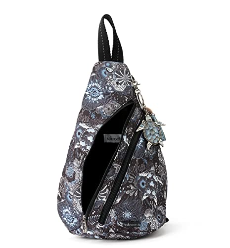 Sakroots Women's Go Sling Backpack in Nylon Eco Twill, Midnight Seascape, One Size