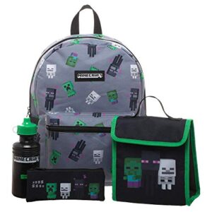 minecraft kids minecraft backpack 4 piece set