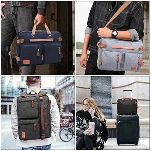 VITARVIX 3 in 1 Laptop Backpack, 17.3 Inch Laptop Bag Messenger Bag Shoulder Bag for Men/Women, Water-Proof Briefcase Multi-functional Notebook Computer Bag for Travel Business School, Black