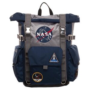 NASA Roll-Top Backpack - Blue and Grey Backpack