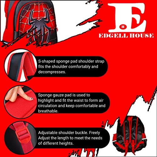 EDGELL HOUSE Children’s Spiderman Backpack and Digital Bracelet Set for Kids Marvel Spidey Backpack with LED Spider-man Bracelet Spiderman cloth School Backpack School bag for boys and girls