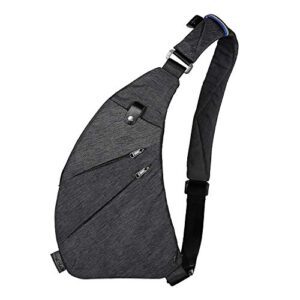 topnice sling bag crossbody chest shoulder personal pocket bag anti theft travel bags daypack for men women water resistance (gray)