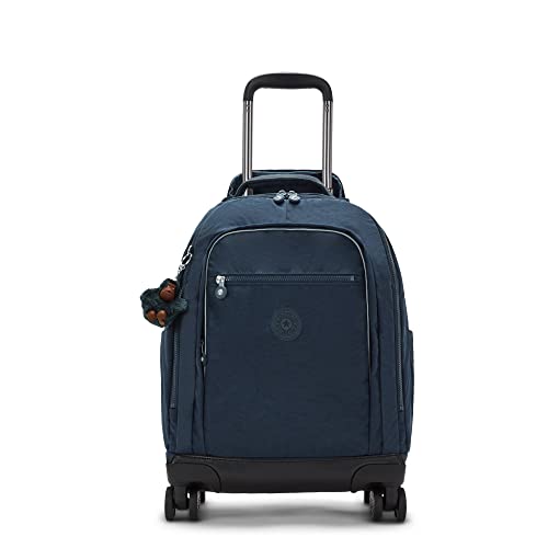 Kipling New Zea 15" Laptop Rolling Backpack True Blue Tonal