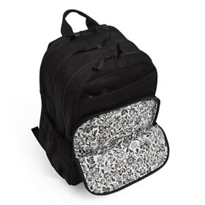 Vera Bradley womens Cotton Xl Campus Backpack Bookbag, Black - Recycled Cotton, One Size US