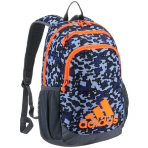 adidas young creator backpack, flow blur/onix grey/signal orange, one size