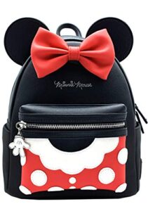 loungefly x disney lasr exclusive minnie mouse dress mini backpack