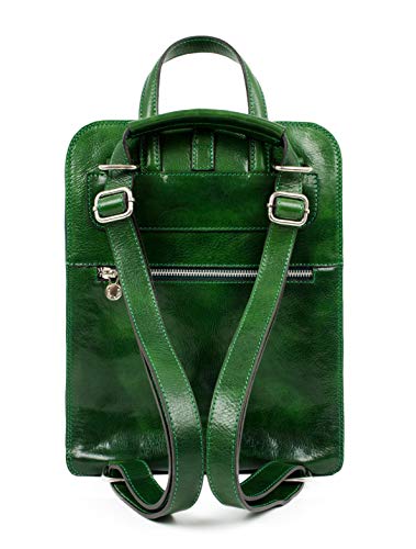 Leather Backpack Convertible to Shoulder Bag - Handmade For Laptops up to 12 Inches Daybag Rucksack - Time Resistance