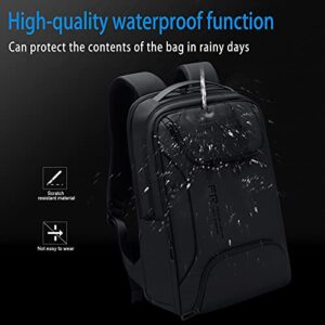 FENRUIEN Business Laptop Backpack for Men Fits 15.6 Inch, 4-layer Waterproof Backpack Computer Bag Daily with USB Charging for School Work Office College Airplane