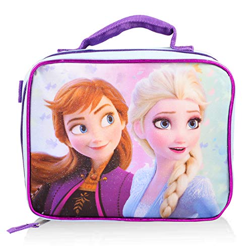 Disney Frozen Backpack Set for Girls ~ 5 Pc Deluxe 16" Frozen Backpack with Lunch Bag, Stickers, and More (Frozen School Supplies)