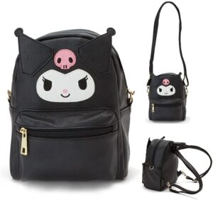 kawaii backpack for girls anime mini backpack black cute pu bag shoulder bag for girl cosplay