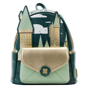 loungefly harry potter golden hogwarts castle mini backpack