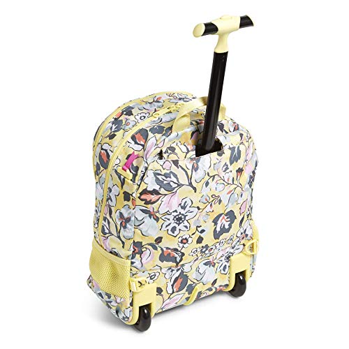 Vera Bradley Recycled Lighten Up Reactive Slim Rolling Backpack, Sunny Garden,One Size