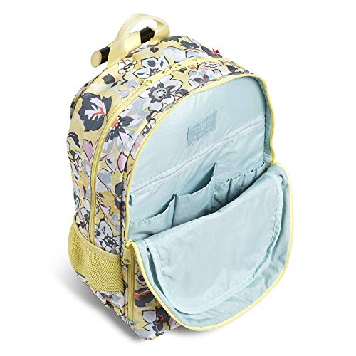 Vera Bradley Recycled Lighten Up Reactive Slim Rolling Backpack, Sunny Garden,One Size