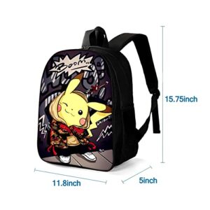 AEXNNZD 2Pcs Anime Backpack Set 16 Inch Backpacks With Pencil Case Multifunction 3D Printed Sports Daypack Travel Bag